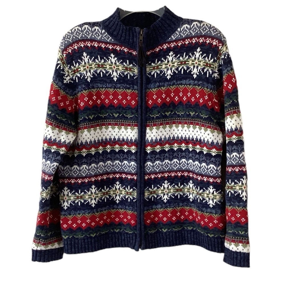 Tiara International Nordic Fair Isle Full Zip Sweater… - Gem